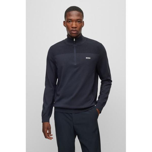 『セール実施中』ZOZO問い合わせ番号:77739463ショップ:HUGO BOSS，ヒューゴボスブランド:BOSS，ボス，HUGO BOSS，ヒューゴボス商品名:BOSSロゴ ドライフレックスファブリック ジップネック セーターカテゴリ:...