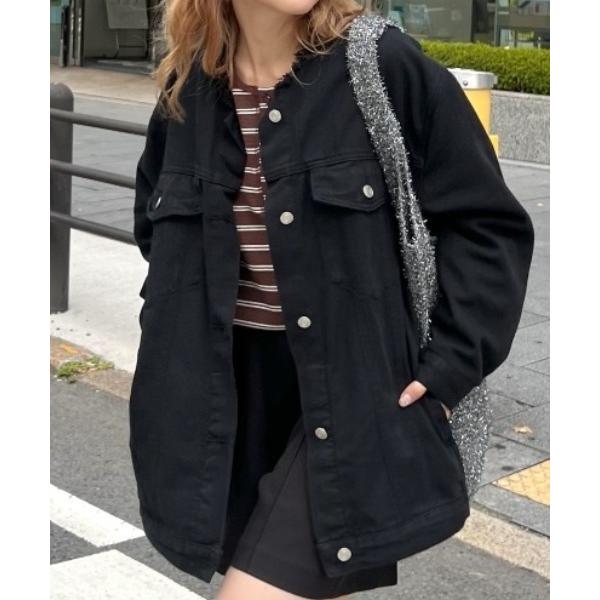 『タイムセール実施中』ZOZO問い合わせ番号:77739689ショップ:JUMELLE，ジュメロブランド:JUMELLE，ジュメロ商品名:collarless denim jacketカテゴリ:ジャケット/アウター>デニムジャケットブ...