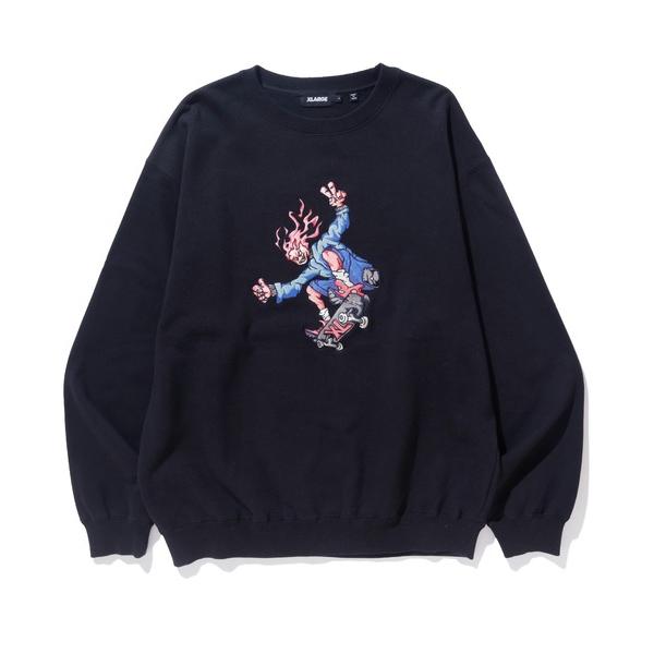 『セール実施中』ZOZO問い合わせ番号:77740114ショップ:XLARGE，エクストララージブランド:XLARGE，エクストララージ商品名:BURNING MONSTER CREWNECK SWEATSHIRTカテゴリ:トップス>...