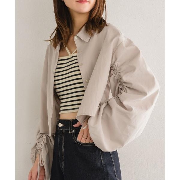 『タイムセール実施中』ZOZO問い合わせ番号:77771561ショップ:RETRO GIRL，レトロガールブランド:RETRO GIRL，レトロガール商品名:起毛袖シャーリングSHカテゴリ:トップス>シャツ/ブラウスブランド品番:RF...