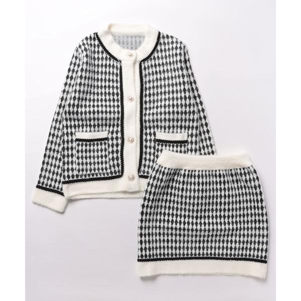 『セール実施中』ZOZO問い合わせ番号:77808447ショップ:DIAVEL，ディアベルブランド:Sibra，シブラ商品名:セーターセットアップ　配色カーディガン＋スカート　2点セットカテゴリ:ジャケット/アウター>セットアップブラ...