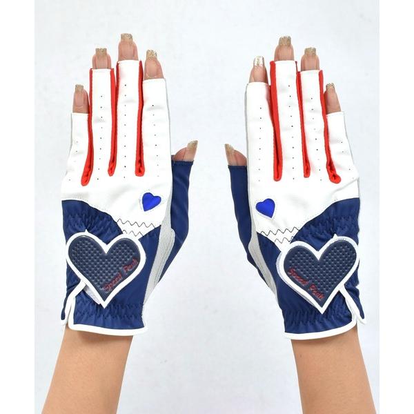 ZOZO問い合わせ番号:77878106ショップ:FRP，エフアールピーブランド:COMON GOLF，コモンゴルフ商品名:ハートデザイン ネイルカット 両手用 ゴルフグローブカテゴリ:アウトドア/スポーツ>ゴルフグッズブランド品番:...