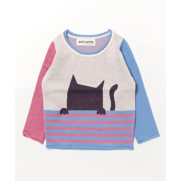 『セール実施中』ZOZO問い合わせ番号:77912563ショップ:Wonder apartment，ワンダーアパートメントブランド:ami amie，アミアミ商品名:ネコシルエットプルオーバーカテゴリ:トップス>ニット/セーターブラン...