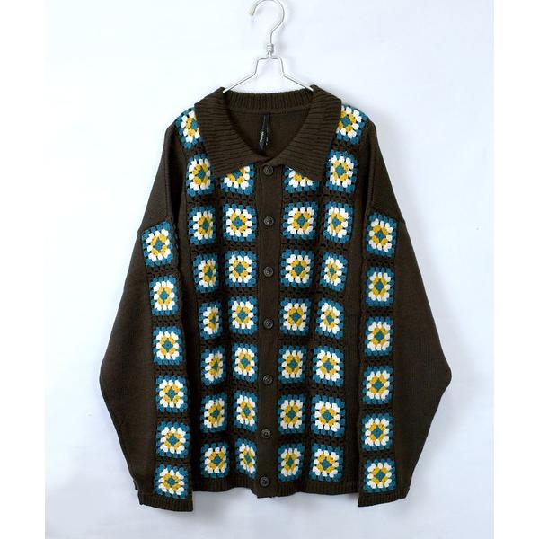 『タイムセール実施中』ZOZO問い合わせ番号:77945532ショップ:Starting Over，スターティングオーバーブランド:Starting Over，スターティングオーバー商品名:花柄 クロシェ編み オーバーサイズカーディガンカテ...