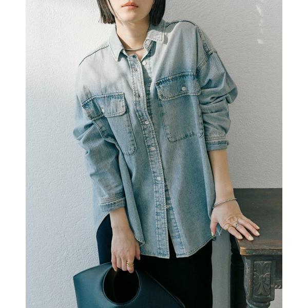 ZOZO問い合わせ番号:77986206ショップ:RIVE DROITE，リヴドロワブランド:RIVE DROITE，リヴドロワ商品名:MONN.:./ビッグデニムシャツカテゴリ:トップス>シャツ/ブラウスブランド品番:RDZ5032...