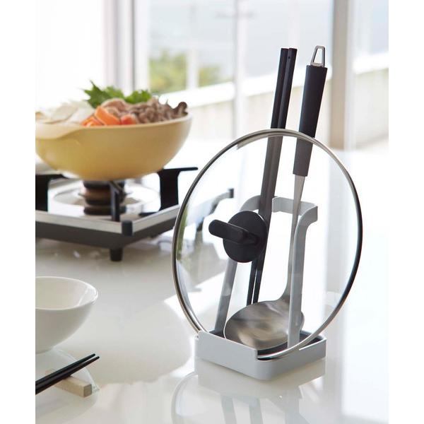 ZOZO問い合わせ番号:77986685ショップ:BELLUNA PLUS，ベルーナ プラスブランド:tower，タワー，iellio，イエリオ商品名:tower(タワー)　お玉＆鍋ふたスタンドカテゴリ:食器/キッチン>キッチン収納ブ...