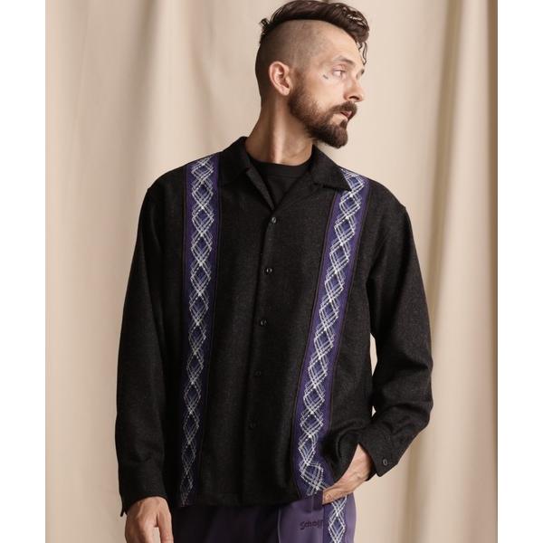 『セール実施中』ZOZO問い合わせ番号:78087525ショップ:SCHOTT，ショットブランド:schott，ショット商品名:Schott/ショット/LINE 2TONE L/S WOOL SHIRT/ライン 2トーン ウールシャツカテゴ...