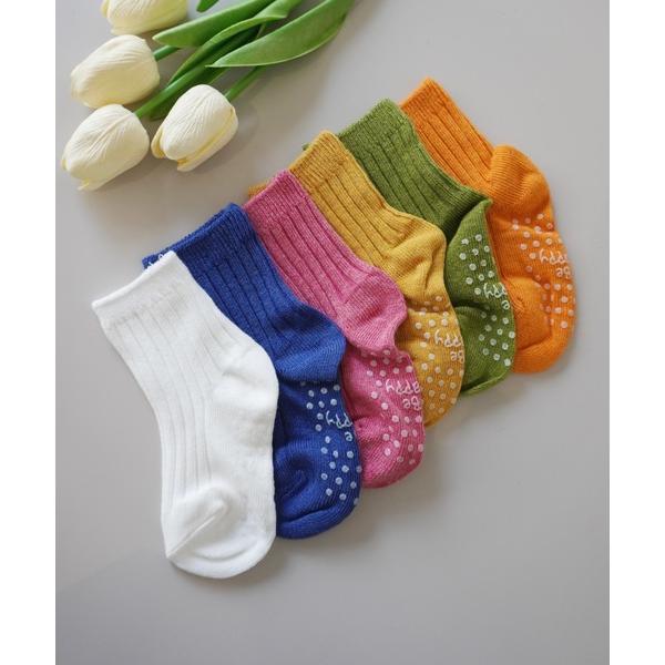 『タイムセール実施中』※このアイテムは返品・交換対象外商品です。ZOZO問い合わせ番号:78127371ショップ:Port，ポートブランド:Port，ポート商品名:【 滑り止め付き♪ 】BE HAPPY キッズ カラー ソックス 靴下 ( ...