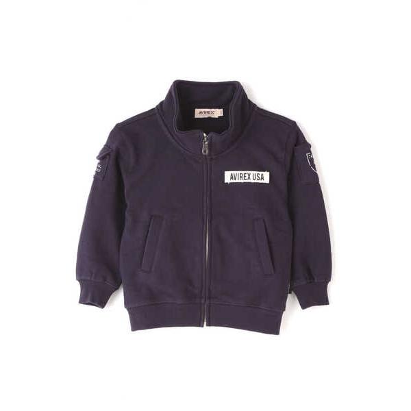 ZOZO問い合わせ番号:78158763ショップ:AVIREX，アヴィレックスブランド:AVIREX，アヴィレックス商品名:《KIDS / キッズ》FATIGUE STAND COLLAR ZIPUP SWEAT / ファティーグ スタンド...