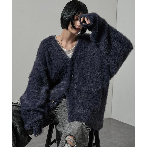 『セール実施中』ZOZO問い合わせ番号:78192753ショップ:MONO-MART，モノマートブランド:Alfred Alex，アルフレッドアレックス商品名:【Alfred Alex】オーバーサイズシャギーニットカーディガンカテゴリ:トッ...