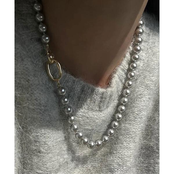 『セール実施中』ZOZO問い合わせ番号:78195981ショップ:RiNc，リンクブランド:ammy.，エイミードット商品名:【 ammy. / エイミードット 】 シルバー パール ネックレスカテゴリ:アクセサリー>ネックレスブラン...