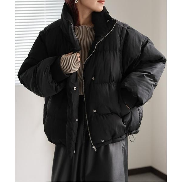 『セール実施中』ZOZO問い合わせ番号:78227035ショップ:Bonjour Sagan，ボンジュールサガンブランド:ap retro，アプレトロ，Bonjour Sagan，ボンジュールサガン商品名:BIGスタンドパディングブルゾン/...