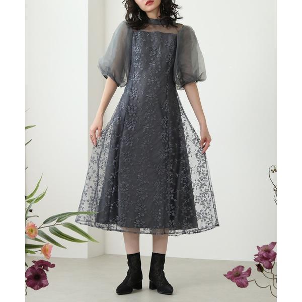 ZOZO問い合わせ番号:78290934ショップ:Kana，カナブランド:Kana，カナ商品名:＜低身長用サイズあり＞ シアー素材 ボリューム袖 刺繍レース ワンピース パーティー ドレス  結婚式 お呼ばれ マタニティ 妊婦 オケージョン...