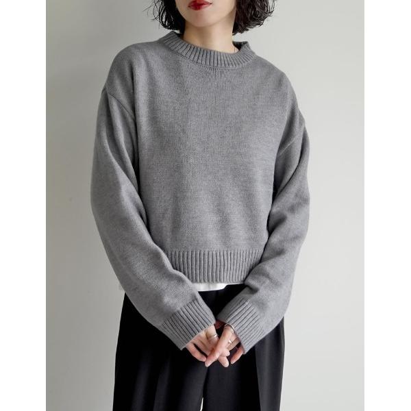 『タイムセール実施中』ZOZO問い合わせ番号:78295769ショップ:Re:EDIT，リエディブランド:Re:EDIT，リエディ商品名:[累計販売枚数1.1万枚突破！]アルパカタッチクロップド丈ニットプルオーバーカテゴリ:トップス>...