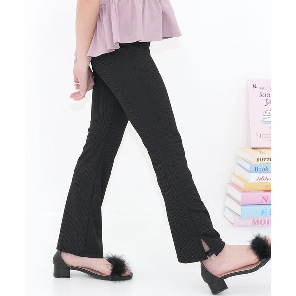 『タイムセール実施中』ZOZO問い合わせ番号:78295882ショップ:Bee，ビーブランド:Bee des Bee，ビーデスビー商品名:スリット入り リブ地フレアパンツカテゴリ:パンツ>その他パンツブランド品番:baw03179-N...