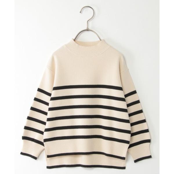 『タイムセール実施中』ZOZO問い合わせ番号:78331648ショップ:ikka LOUNGE，イッカラウンジブランド:ikka，イッカ商品名:【洗濯機で洗える／親子コーデ】クリーミーボーダーニットプルオーバー（120~160cm）カテゴリ...