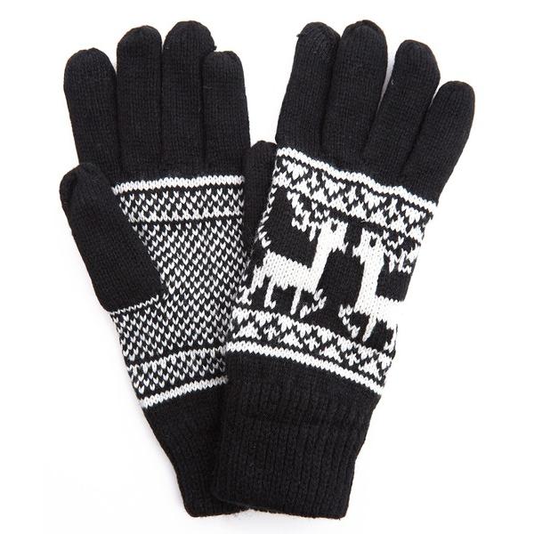 『タイムセール実施中』ZOZO問い合わせ番号:78364857ショップ:ankoROCK，アンコロックブランド:an meets zakka，アンミツザッカ商品名:an meets zakka レトロノルディック柄ニット手袋/スマホ対応カテ...