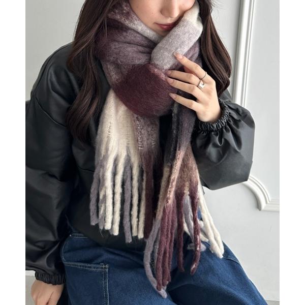 『タイムセール実施中』ZOZO問い合わせ番号:78387955ショップ:wears，ウェアーズブランド:wears，ウェアーズ商品名:ボリュームフリンジチェックマフラーカテゴリ:ファッション雑貨>マフラーブランド品番:WR623400...