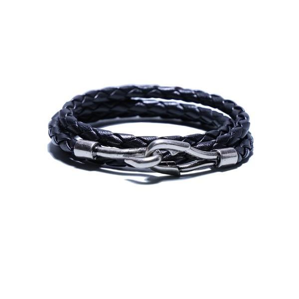 ZOZO問い合わせ番号:8743121ショップ:JAM HOME MADE，ジャムホームメイドブランド:JAM HOME MADE，ジャムホームメイド商品名:編み込み 3巻 レザー ブレスレット/メンズ/レディース/ユニセックス/牛革カテゴ...