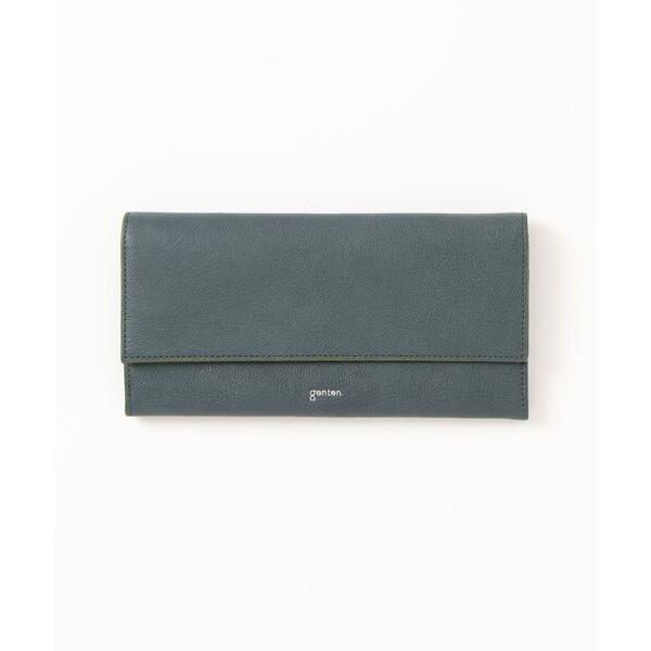 ZOZO問い合わせ番号:78465521ショップ:KUIPO，クイーポブランド:genten，ゲンテン商品名:フレスコ フラップ長財布カテゴリ:財布/小物>財布ブランド品番:44310素材:やぎ革カラー:グレー，ベージュ，グリーン，ミ...
