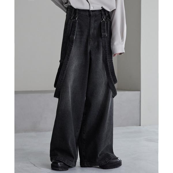 『タイムセール実施中』ZOZO問い合わせ番号:78499435ショップ:EMMA CLOTHES，エマ クローズブランド:cussil，クシル商品名:【cussil/クシル】【11.5oz】ルーズシルエットダブルサスペンダーワイドパンツカテ...
