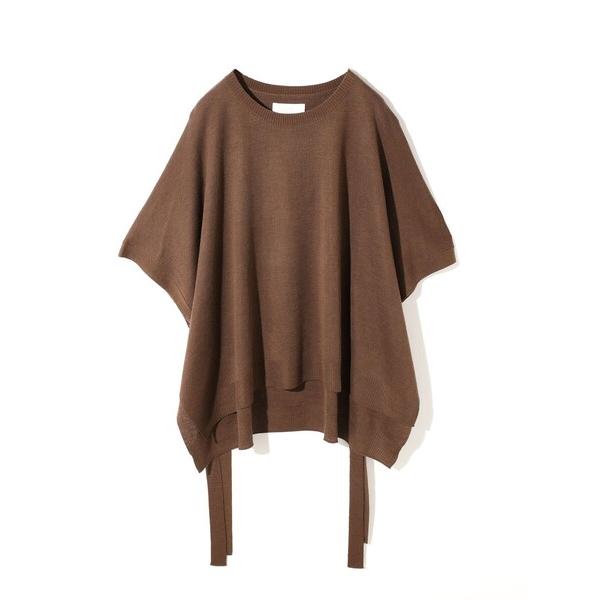 『セール実施中』ZOZO問い合わせ番号:78534525ショップ:MARcourt，マーコートブランド:MIDIUMISOLID，ミディウミソリッド商品名:MIDIUMISOLID for Ladies サイドリボンポンチョカテゴリ:トップ...