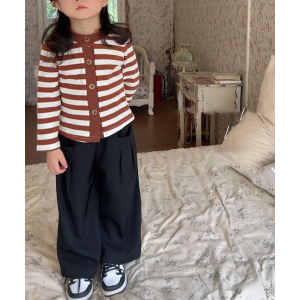 『タイムセール実施中』ZOZO問い合わせ番号:78551206ショップ:aimoha，アイモハブランド:aimoha，アイモハ商品名:【aimoha-KIDS-】子供服　ボーダー柄ニットカーディガンカテゴリ:トップス>カーディガン/ボ...