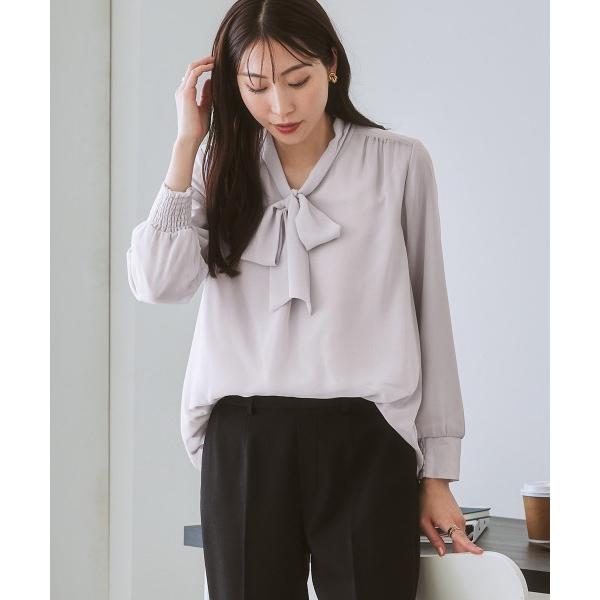 ZOZO問い合わせ番号:78571315ショップ:nissen，ニッセンブランド:7days Life Styling，セブンデイズライフスタイリング商品名:【あったか裏地付】リボンタイブラウスカテゴリ:トップス>シャツ/ブラウスブラ...