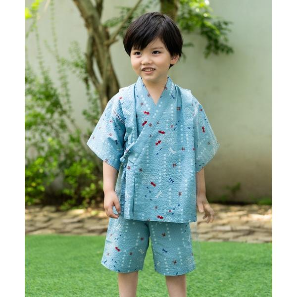 ZOZO問い合わせ番号:78675288ショップ:MIKI HOUSE，ミキハウスブランド:MIKI HOUSE，ミキハウス商品名:金魚・とんぼ和柄の甚平スーツカテゴリ:水着/着物・浴衣>浴衣ブランド品番:12-7501-682素材:...