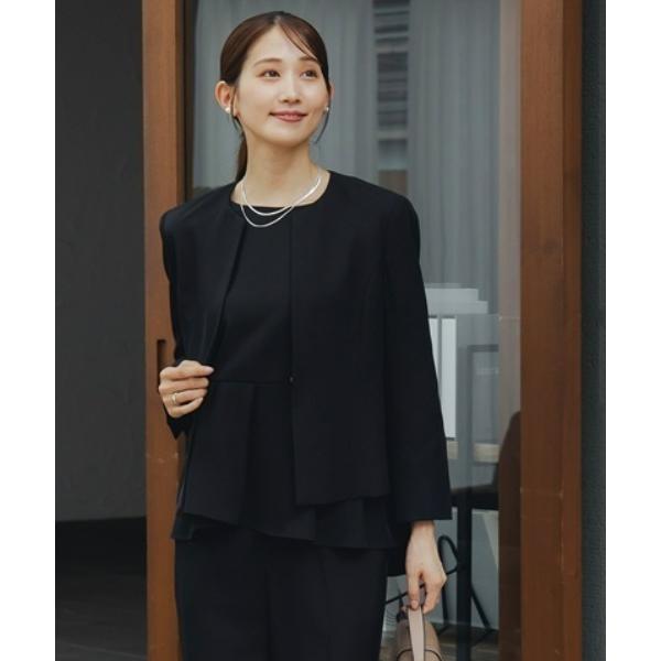 ZOZO問い合わせ番号:78839448ショップ:nissen，ニッセンブランド:Petitjo，プッチージョ商品名:小さいサイズ　【レディーススーツ】フォーマル3点セットスーツ（ノーカラージャケット+ペプラムブラウス+テーパードパンツ）　...
