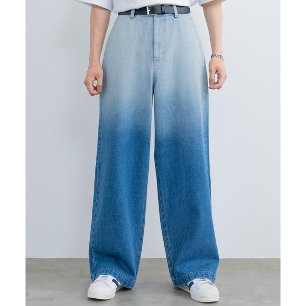 『セール実施中』ZOZO問い合わせ番号:78874712ショップ:SINSS，シンスブランド:SINSS，シンス商品名:Wide straight gradation denim / ワイドストレートグラデーションデニムカテゴリ:パンツ&g...