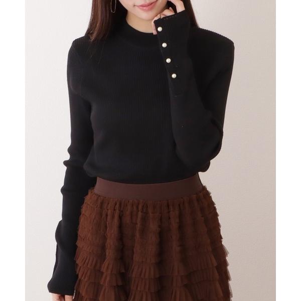 『タイムセール実施中』ZOZO問い合わせ番号:78875676ショップ:Lace Ladies，レースレディースブランド:Lace Ladies，レースレディース商品名:袖パールプチハイネックリブニットプルオーバーカテゴリ:トップス>...