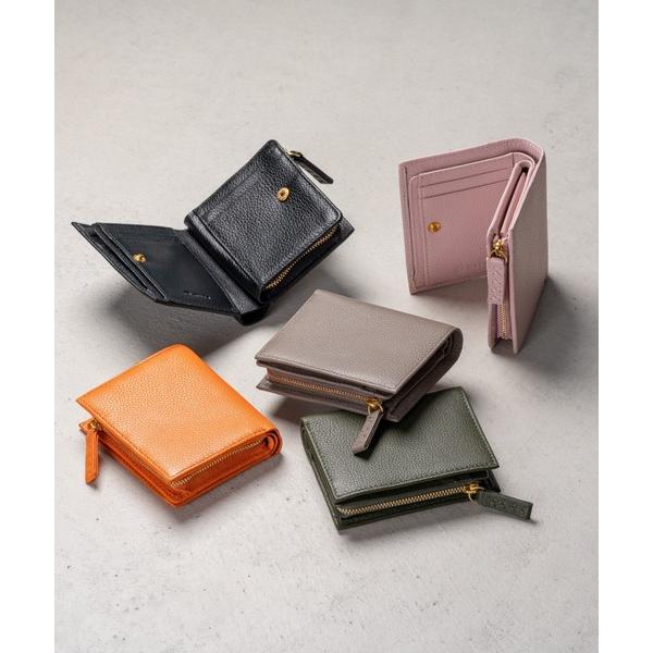 『タイムセール実施中』ZOZO問い合わせ番号:78877237ショップ:MURA，ムラブランド:MURA，ムラ商品名:シュリンクレザー ゴールドファスナー ボタン閉じ 二つ折り財布カテゴリ:財布/小物>財布ブランド品番:cs-19素材...