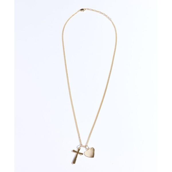 ZOZO問い合わせ番号:78947831ショップ:STUDIOUS MENS，ステュディオス メンズブランド:LiNoH，リノー，STUDIOUS，ステュディオス商品名:【LiNoH】HEART＆CROOS ネックレスカテゴリ:アクセサリー...