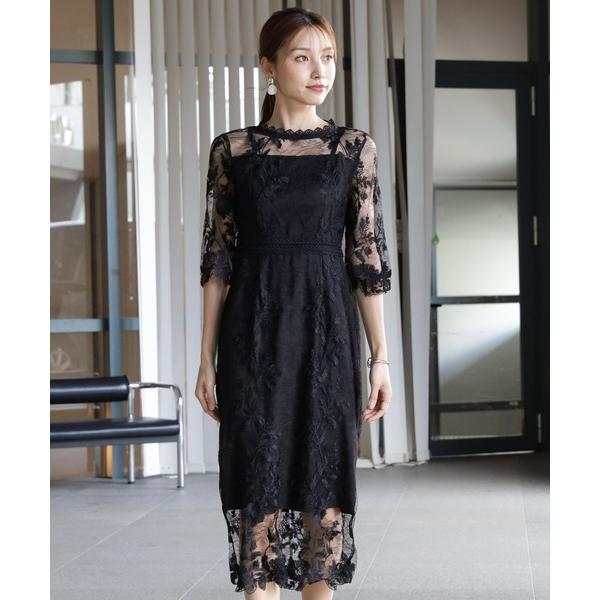 『タイムセール実施中』ZOZO問い合わせ番号:79045387ショップ:DRESS+，ドレス プラスブランド:DRESS PLUS，ドレスプラス，DRESS STAR，ドレス スター商品名:ワンピース ドレス 総レース ミモレ丈 結婚式 オ...