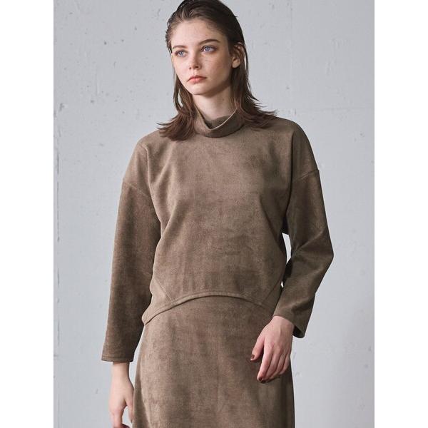 『セール実施中』ZOZO問い合わせ番号:79045912ショップ:MARcourt，マーコートブランド:MIDIUMISOLID，ミディウミソリッド商品名:MIDIUMISOLID for Ladies スエードショートプルオーバーカテゴリ...