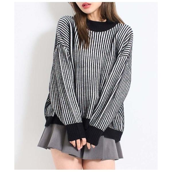 『セール実施中』ZOZO問い合わせ番号:79077997ショップ:ANAP，アナップブランド:LATINA，ラティーナ商品名:モノトーンストライプニットトップスカテゴリ:トップス>ニット/セーターブランド品番:493-2561素材:ア...