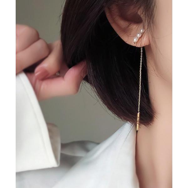 『タイムセール実施中』ZOZO問い合わせ番号:79115316ショップ:Newport，ニューポートブランド:yu-ka，ユーカ，Newport，ニューポート商品名:YU-KA:3連パール＆タッセル イヤリングカテゴリ:アクセサリー>...