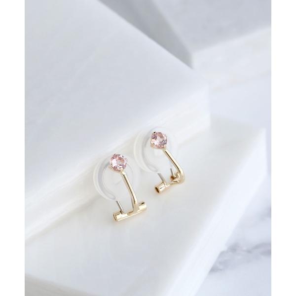 ZOZO問い合わせ番号:79116922ショップ:collecala，コレカラブランド:queite，ケイト，colleca la，コレカラ商品名:K10 誕生石 クリップイヤリング  10月/ピンクトルマリン［queite］カテゴリ:アク...