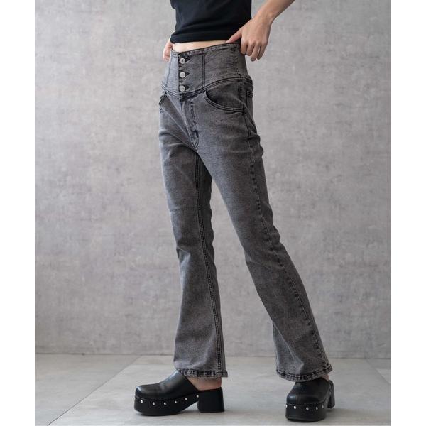 『タイムセール実施中』ZOZO問い合わせ番号:79247565ショップ:WEGO，ウィゴーブランド:WEGO，ウィゴー商品名:WEGO/ハイウエストストレッチフレアデニムパンツカテゴリ:パンツ>デニムパンツブランド品番:WE24SS1...