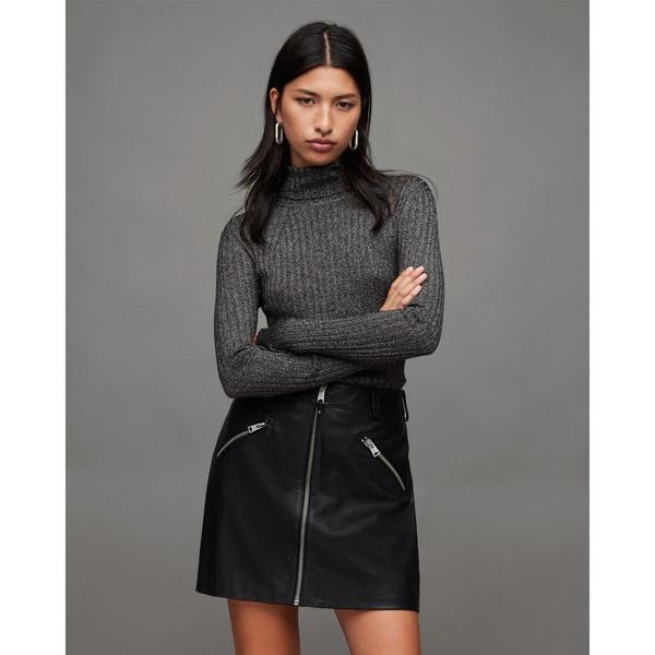 『セール実施中』ZOZO問い合わせ番号:79441897ショップ:ALLSAINTS，オールセインツブランド:ALLSAINTS，オールセインツ商品名:JULIETTE ROLL NECK SLIM METALLIC JUMPER | JU...