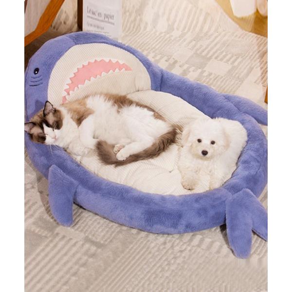 ※このアイテムは返品・交換対象外商品です。ZOZO問い合わせ番号:79442065ショップ:aimoha，アイモハブランド:aimoha，アイモハ商品名:サメ型ペット用クッションベッドカテゴリ:ペットグッズ>ペット用クッション/マット...
