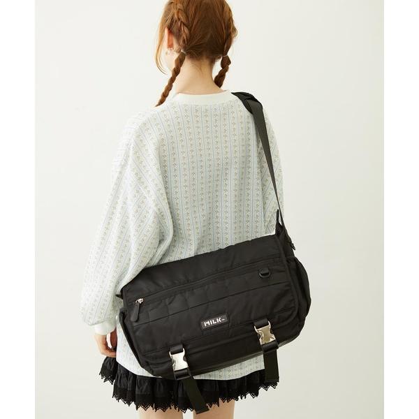 『タイムセール実施中』ZOZO問い合わせ番号:79509453ショップ:MILKFED.，ミルクフェドブランド:MILKFED.，ミルクフェド商品名:LOGO PLATE MESSENGER BAGカテゴリ:バッグ>メッセンジャーバッ...