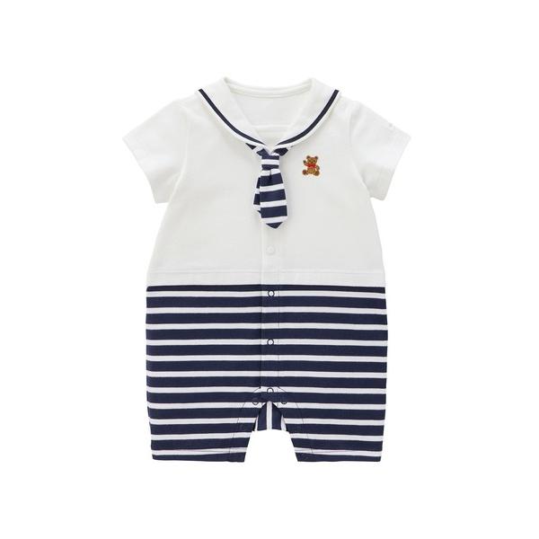 ※このアイテムは返品・交換対象外商品です。ZOZO問い合わせ番号:79543942ショップ:MIKI HOUSE，ミキハウスブランド:MIKI HOUSE，ミキハウス商品名:セーラーカラーショートオールカテゴリ:ママ＆ベビー>ロンパー...