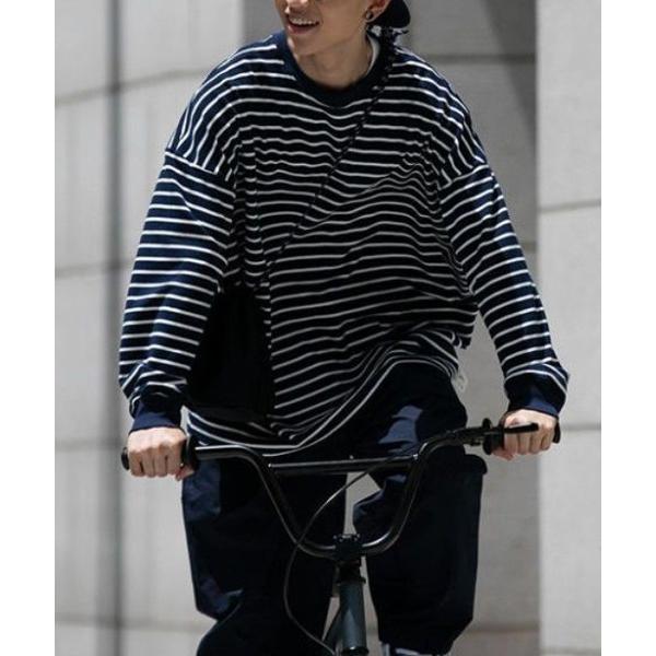 ZOZO問い合わせ番号:79640386ショップ:CERCA，チェルカブランド:NOWLE，ノウル商品名:【NOWLE】ルーズシルエット ボーダー ロンTカテゴリ:トップス>Tシャツ/カットソーブランド品番:sakura413素材:コ...