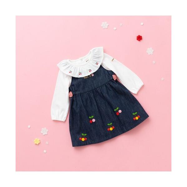 ※このアイテムは返品・交換対象外商品です。ZOZO問い合わせ番号:79715315ショップ:MIKI HOUSE HOT BISCUITS，ミキハウスホットビスケッツブランド:HOT BISCUITS，ホットビスケッツ商品名:さくらんぼ刺繍...