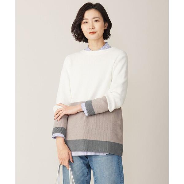 『セール実施中』ZOZO問い合わせ番号:79807814ショップ:J.PRESS，ジェイプレスブランド:J.PRESS，ジェイプレス商品名:【洗える】CLEAR COTTON BLEND カラーブロック ニットカテゴリ:トップス>ニッ...