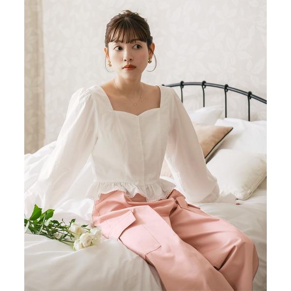 『タイムセール実施中』ZOZO問い合わせ番号:79839456ショップ:titivate，ティティベイトブランド:titivate，ティティベイト商品名:スクエアネックフリルブラウスカテゴリ:トップス>シャツ/ブラウスブランド品番:A...