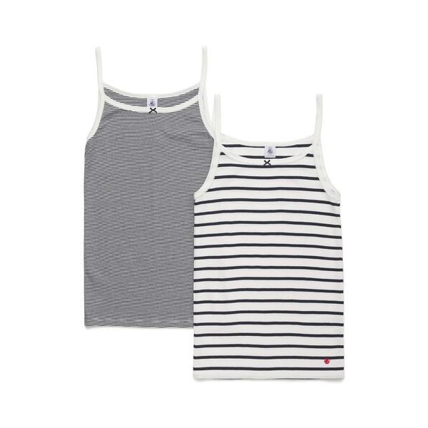 ZOZO問い合わせ番号:79870253ショップ:PETIT BATEAU，プチバトーブランド:PETIT BATEAU，プチバトー商品名:マリニエール＆ミラレキャミソール２枚組カテゴリ:トップス>キャミソールブランド品番:A01GE...