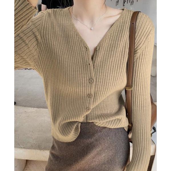 『タイムセール実施中』ZOZO問い合わせ番号:79904709ショップ:Amulet，アミュレットブランド:Amulet，アミュレット商品名:リブニットカーディガンカテゴリ:トップス>カーディガン/ボレロブランド品番:vl-6449素...